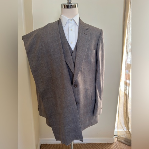 Johnny Carson | Suits & Blazers | Johnny Carson Vintage 7s Deadstock Subtle Plad Wool Blend 3 ...